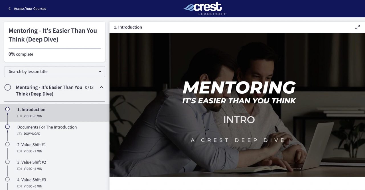 Crest Mentoring Course | MentorLink International